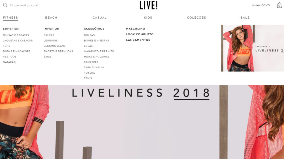 Passo a Passo de como comprar roupas no site da LIVE!