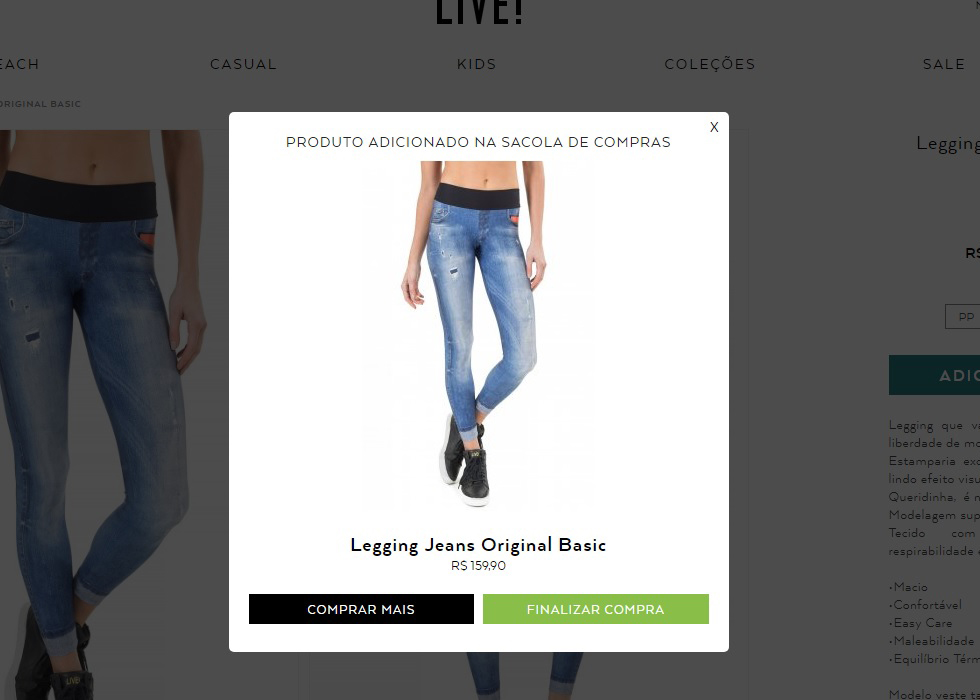 Passo a Passo de como comprar roupas no site da LIVE!